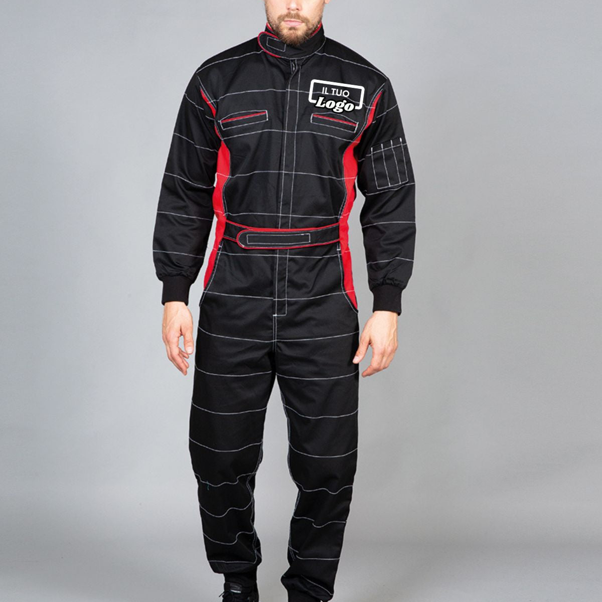 TUTA PROFESSIONALE UOMO CON LOGO RICAMATO LATO CUORE – Italian Dress Work